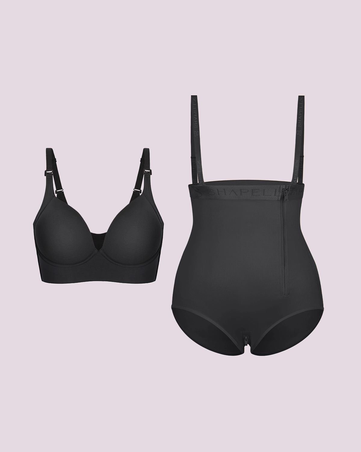 Push-Up Bra + High-Waisted Brief Bundle | Lift & Sculpt Shapewear Set
